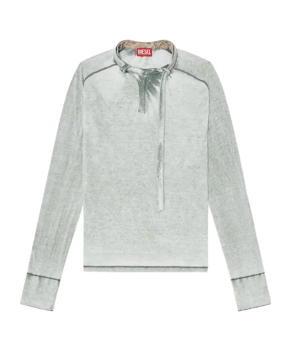 DIESEL® Ribbed Cut-out Knitted Sweater