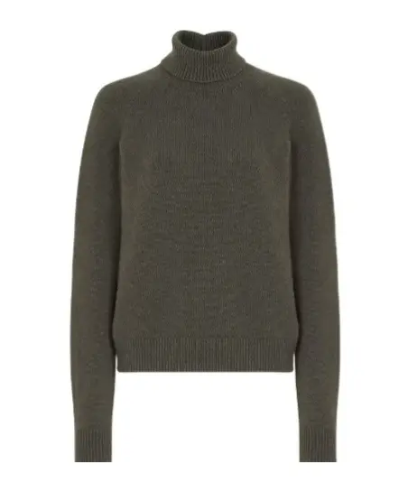 Fendi Long-sleeved Knitted Turtleneck Jumper - Green