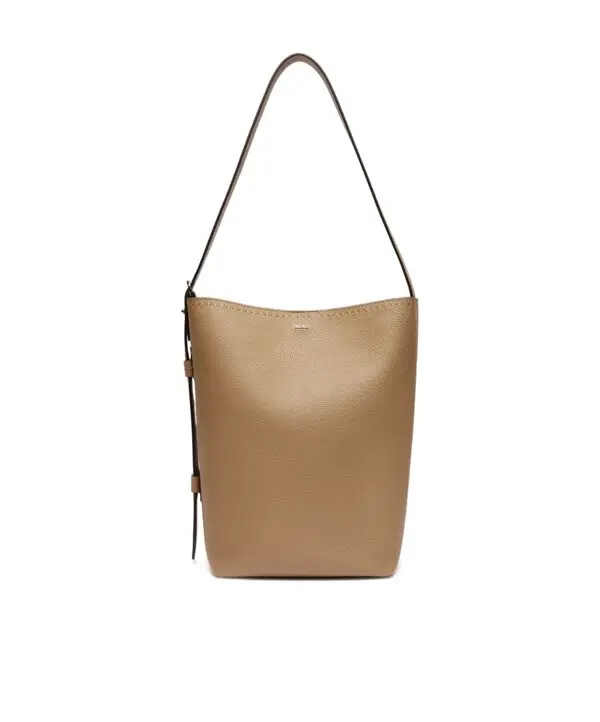 Max Mara Medium Arketipo Leather Bag - Mud Color