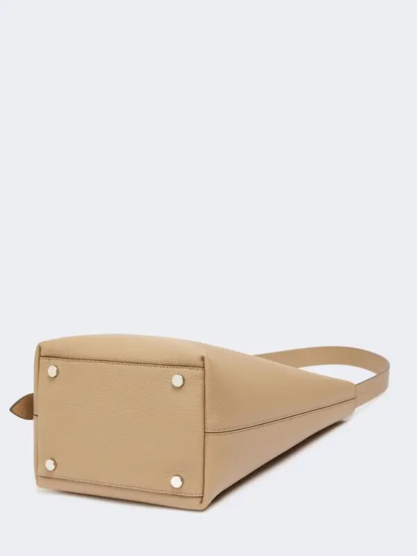 Max Mara Medium Arketipo Leather Bag - Mud Color