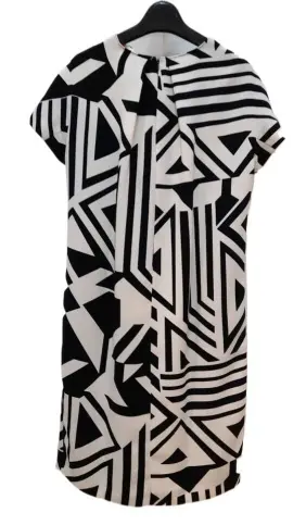Max Mara Round Neck Geometric Print Dress