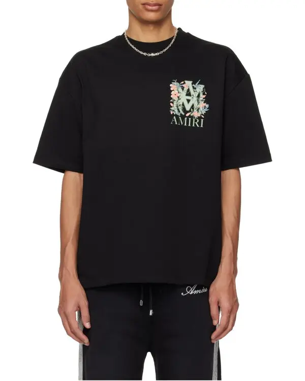 Amiri Ma Floral Printed Crewneck T-shirt