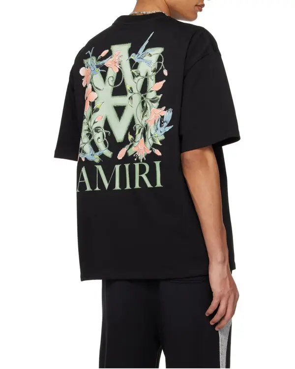 Amiri Ma Floral Printed Crewneck T-shirt