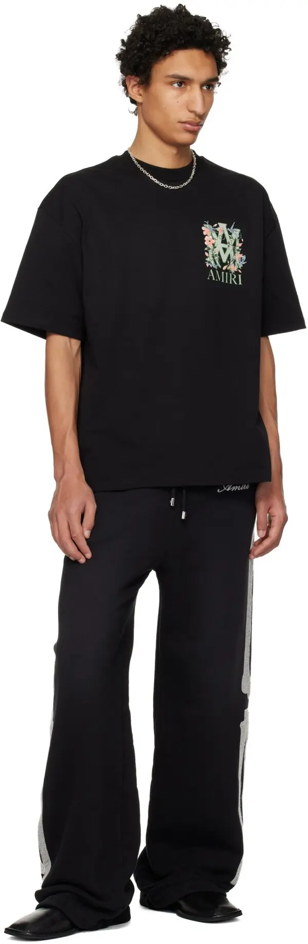 Amiri Ma Floral Printed Crewneck T-shirt
