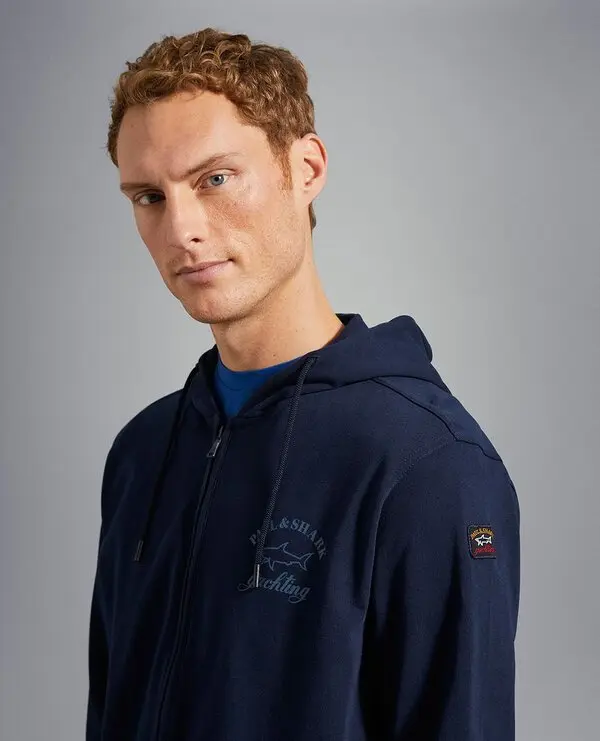 PAUL  SHARK Paul & Shark Contrast Logo Hoodie