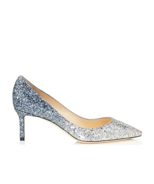 JIMMY CHOO Pointed Glitter Heels