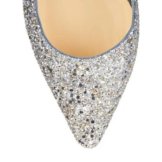 JIMMY CHOO Pointed Glitter Heels