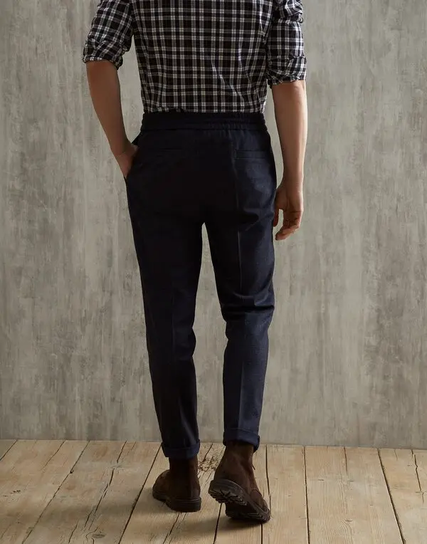 Brunello Cucinelli Drawstring Pleated Trousers - Black