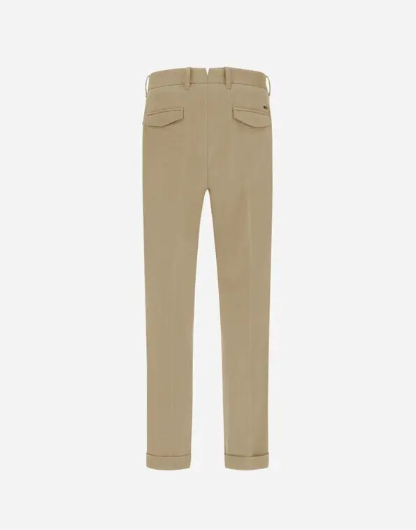 Herno Pleated Cuffed Straight-leg Trousers - Nude