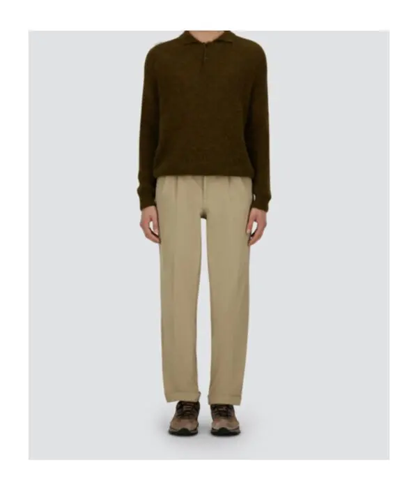Herno Pleated Cuffed Straight-leg Trousers - Nude