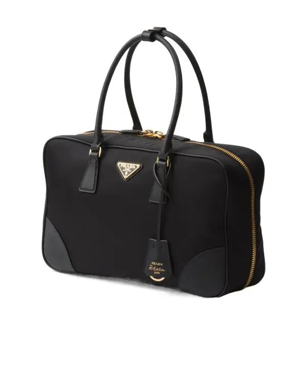 Prada Re-nylon Tote Bag With Enameled Metal Logo