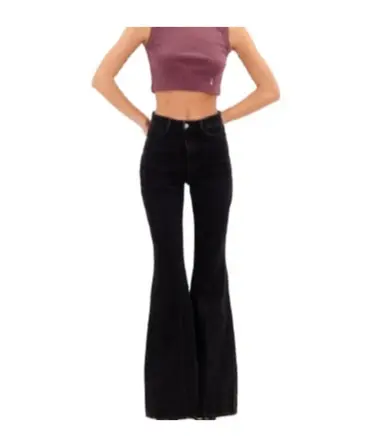 ICON DENIM LOS ANGELES Stella Flared Jeans - Black