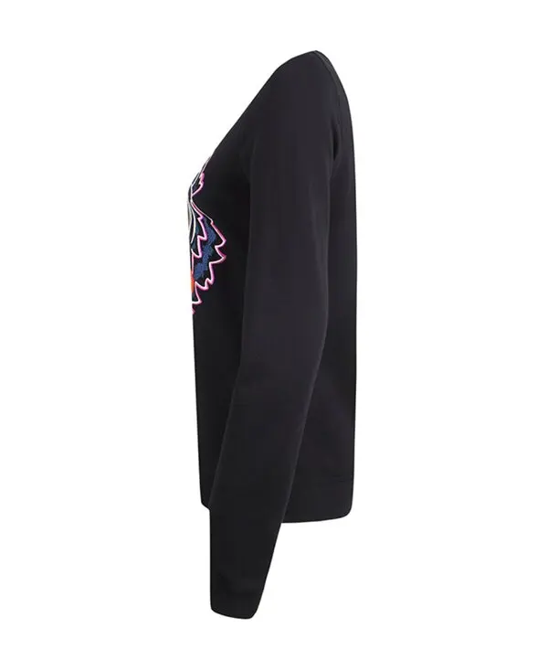 Kenzo Logo Tiger Head Embroidered Sweater - Black