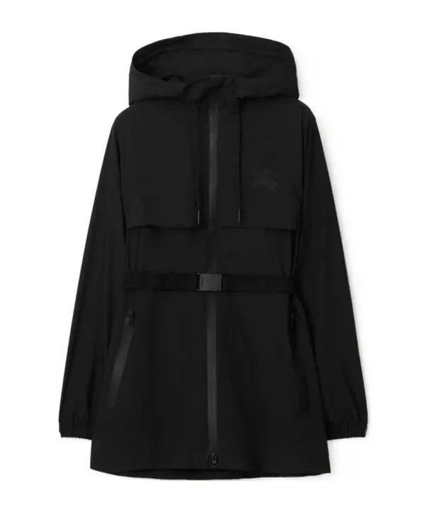 Burberry Embroidered Logo Belted Parka