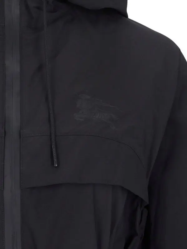 Burberry Embroidered Logo Belted Parka