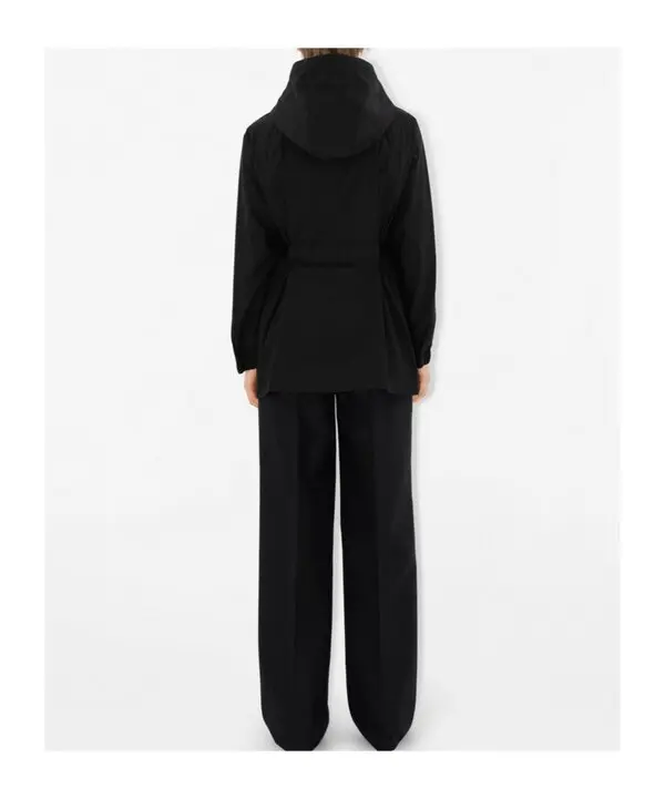 Burberry Embroidered Logo Belted Parka