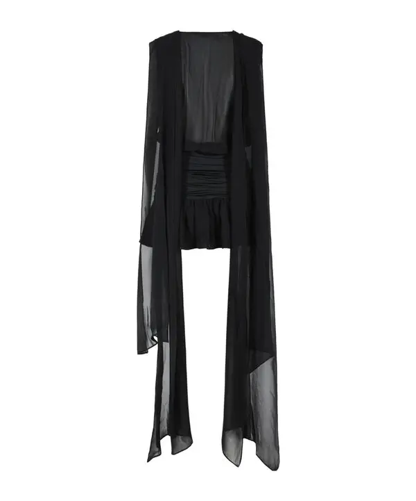 Blumarine V-neck Long Sleeve Draped Pleated Top