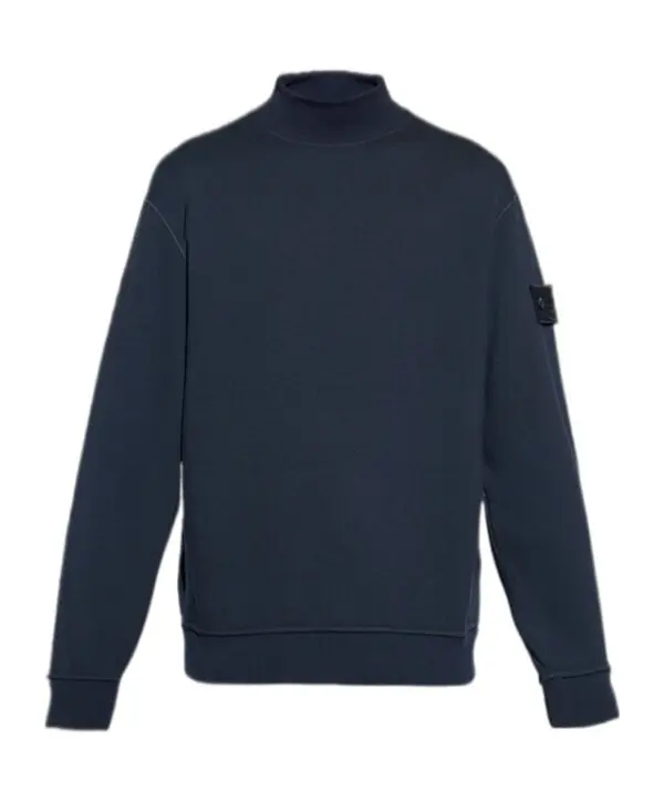 Stone Island High Neck Sweatshirt With Embroidered Logo