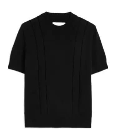 JIL SANDER Cotton Pointelle Knit T-shirt