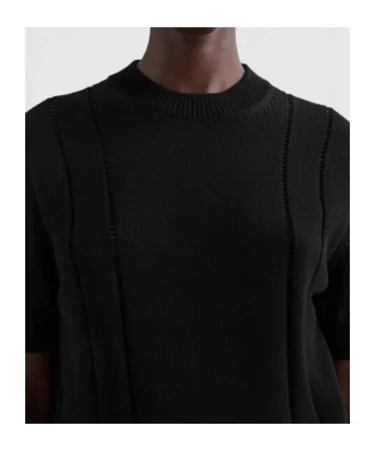 JIL SANDER Cotton Pointelle Knit T-shirt