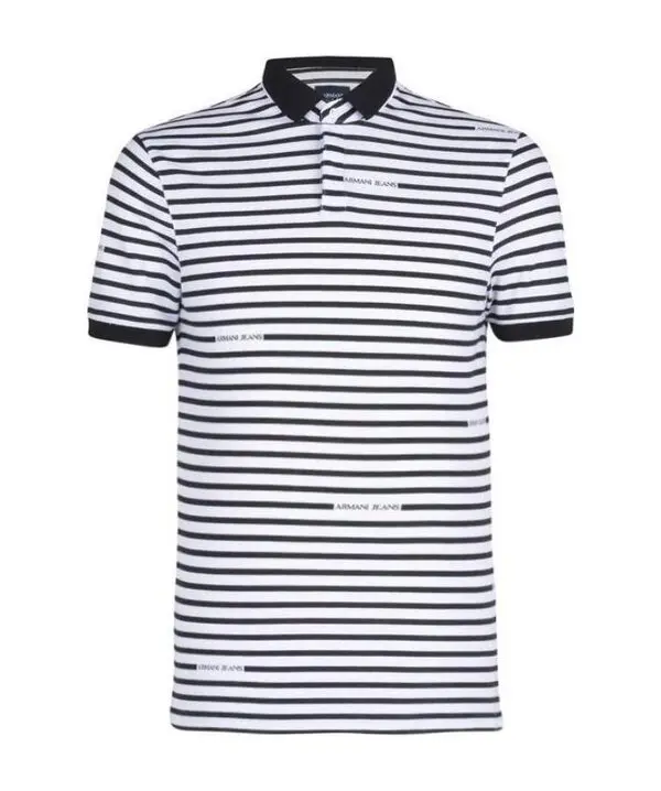Emporio Armani Horizontal Striped Polo Shirt