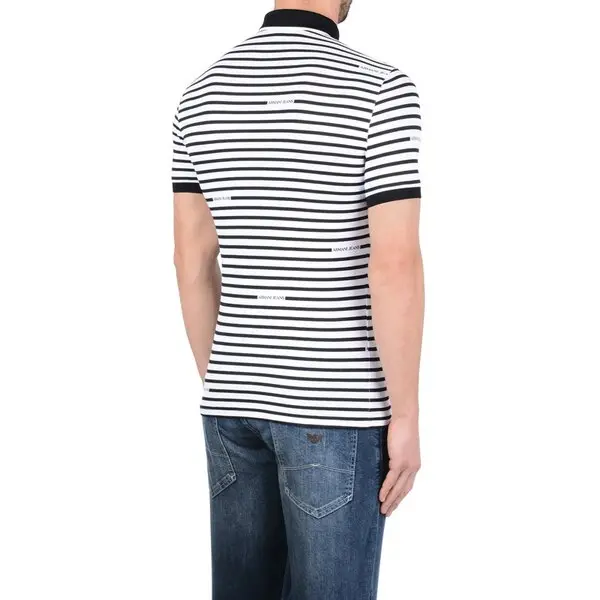 Emporio Armani Horizontal Striped Polo Shirt