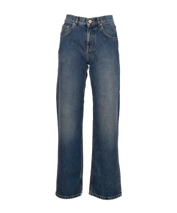 Aspesi Faded Detail Straight Leg Jeans