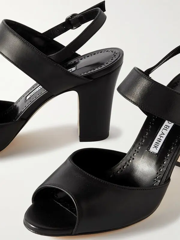 Manolo Blahnik Open-toe High-heeled Sandals With Buckle Detail