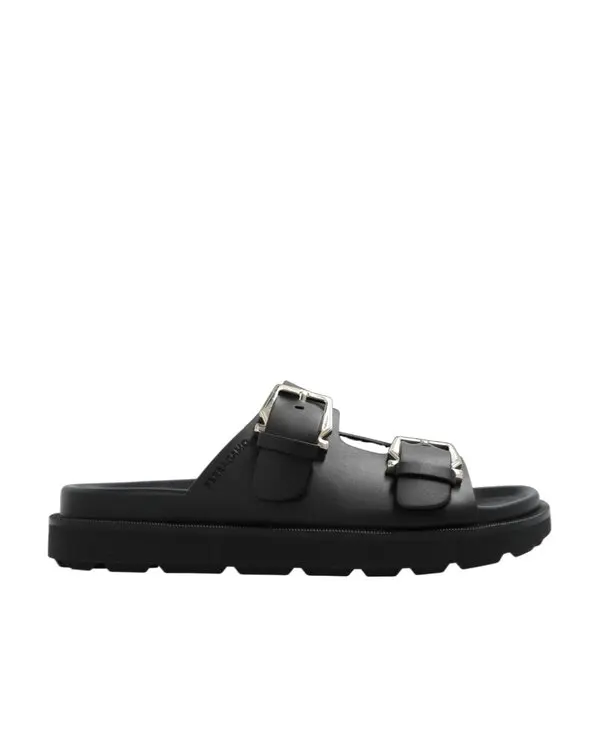 FERRAGAMO Logo Buckled Slides