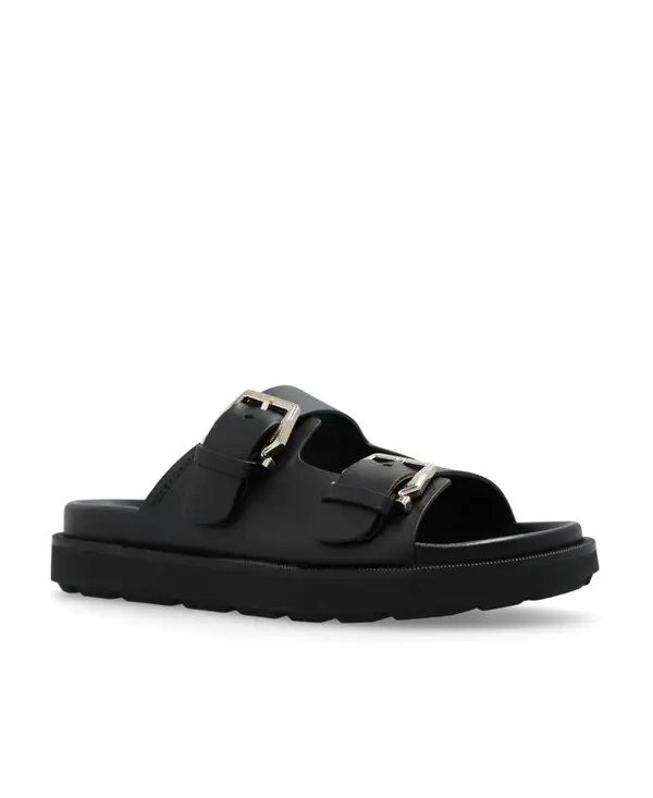 FERRAGAMO Logo Buckled Slides