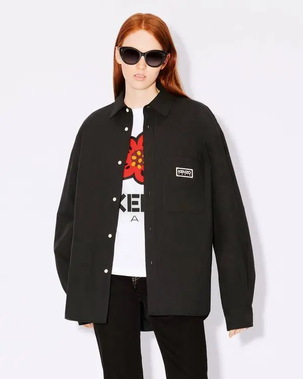 Kenzo Logo Patch Buttoned Padded Shirt