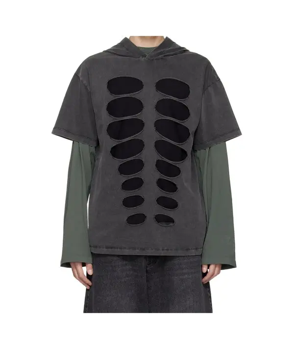 AVAVAV Cut-out Hooded T-shirt