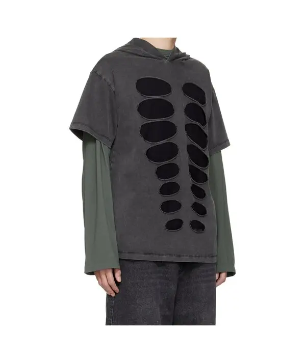 AVAVAV Cut-out Hooded T-shirt