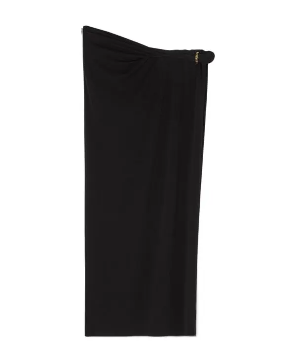 Versace Gathered-detail Midi Skirt - Black
