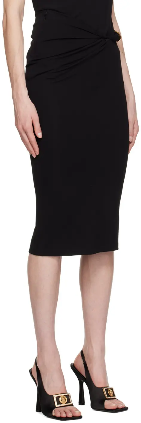 Versace Gathered-detail Midi Skirt