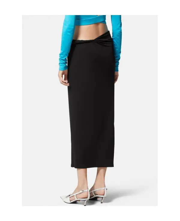 Versace Gathered-detail Midi Skirt