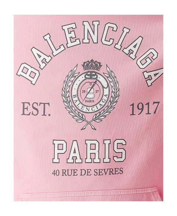 Balenciaga College 1917 Printed Oversized Hoodie