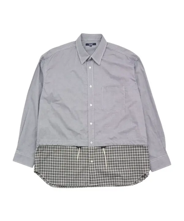 Comme Des Garçons Checkered Drawstring Shirt Black/white