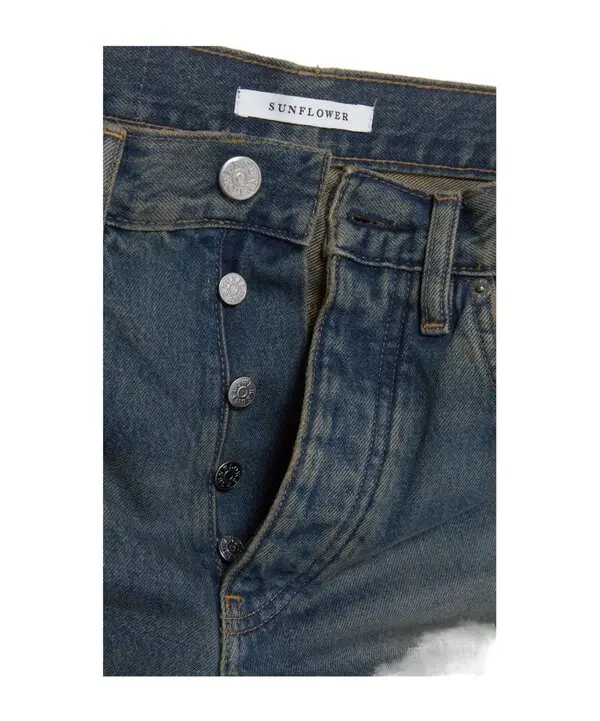 SUNFLOWER Logo Patch Straight-leg Jeans