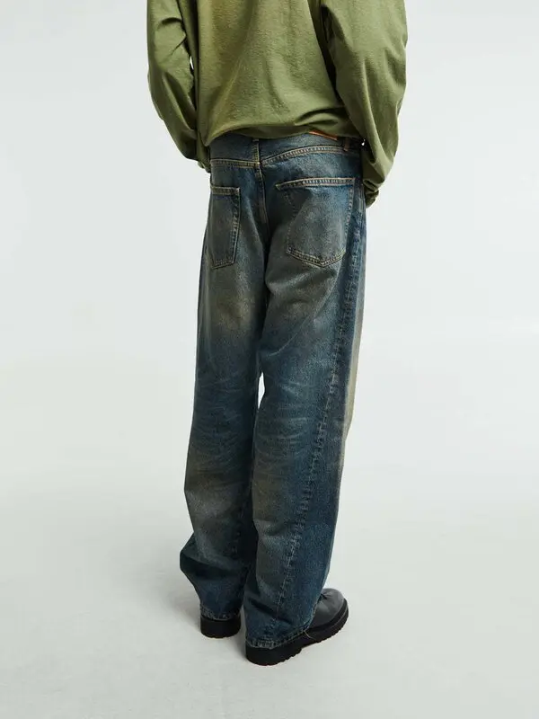 SUNFLOWER Logo Patch Straight-leg Jeans