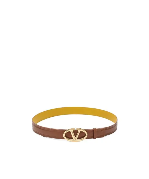 Valentino Garavani Vlogo Signature Reversible Belt - Brown