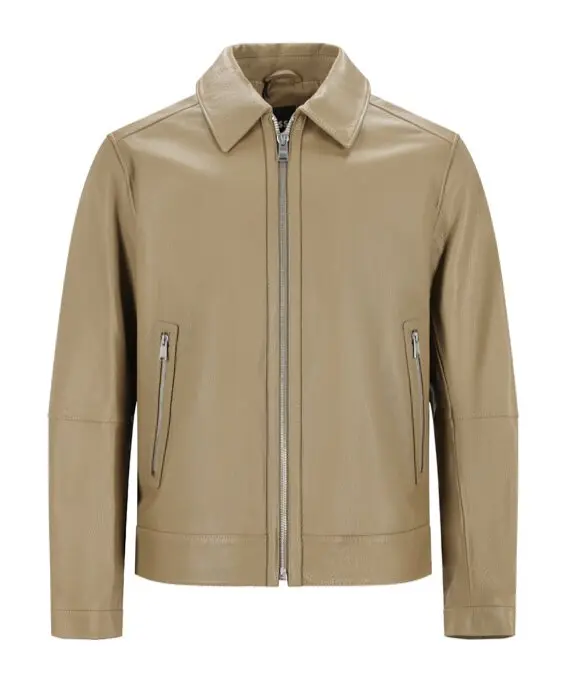 Hugo Boss Leather Zip-up Jacket