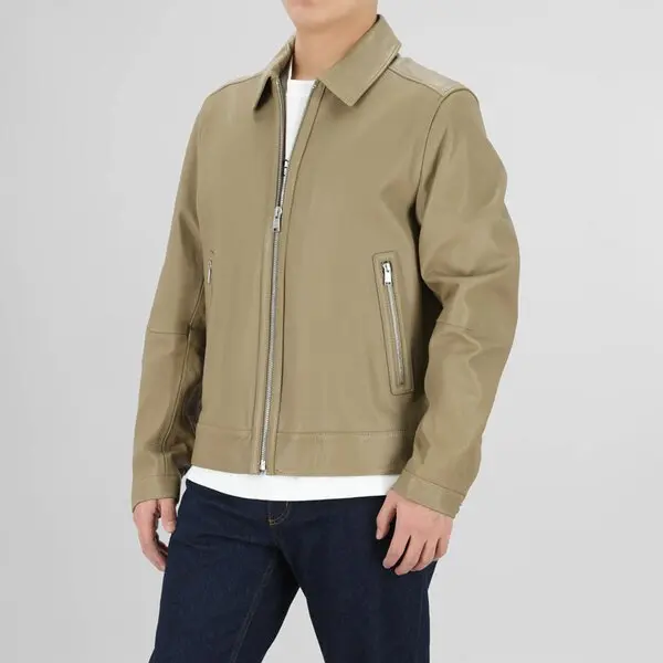 Hugo Boss Leather Zip-up Jacket