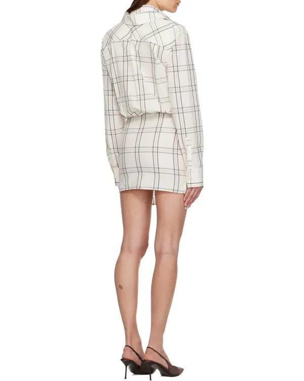 Attico Draped Check Shirt