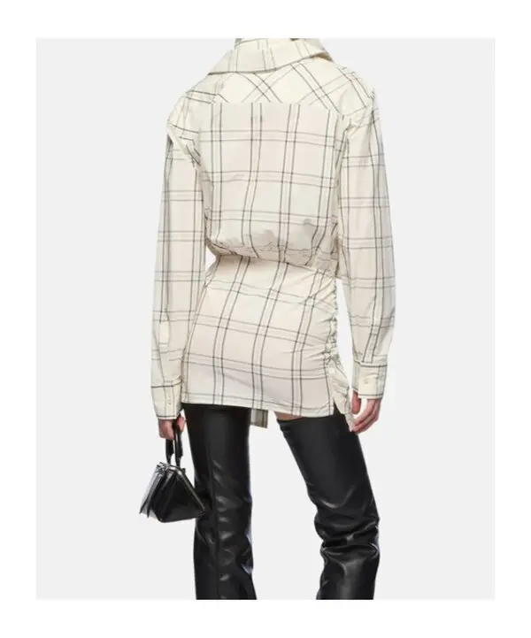 Attico Draped Check Shirt