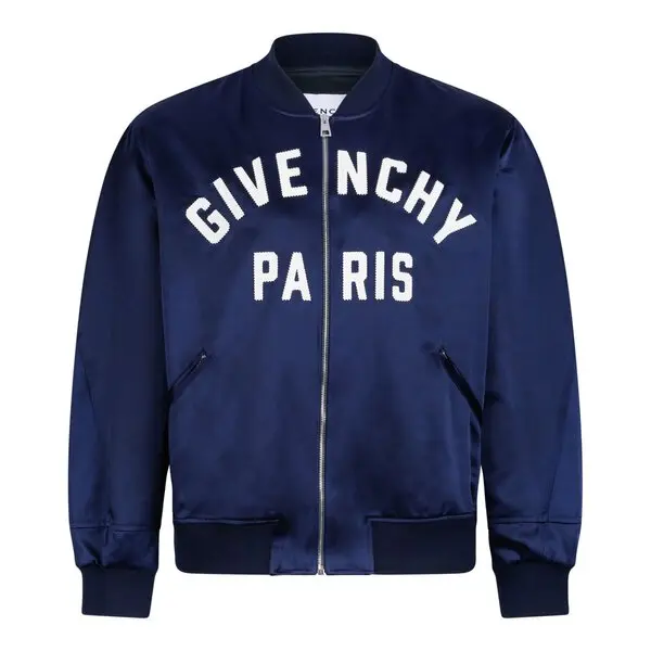 Givenchy Paris Couture Seam Bomber Jacket - Navy Blue