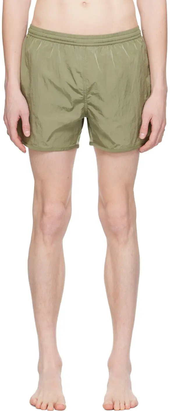 AMI Paris Elastic Waist Swim Shorts - Gray
