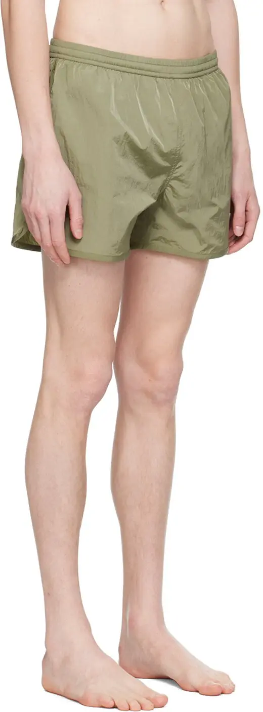 AMI Paris Elastic Waist Swim Shorts - Gray