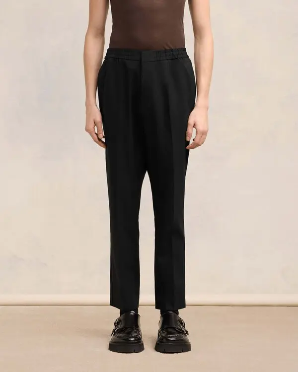 Ami Tailored Straight-leg Pants - Black