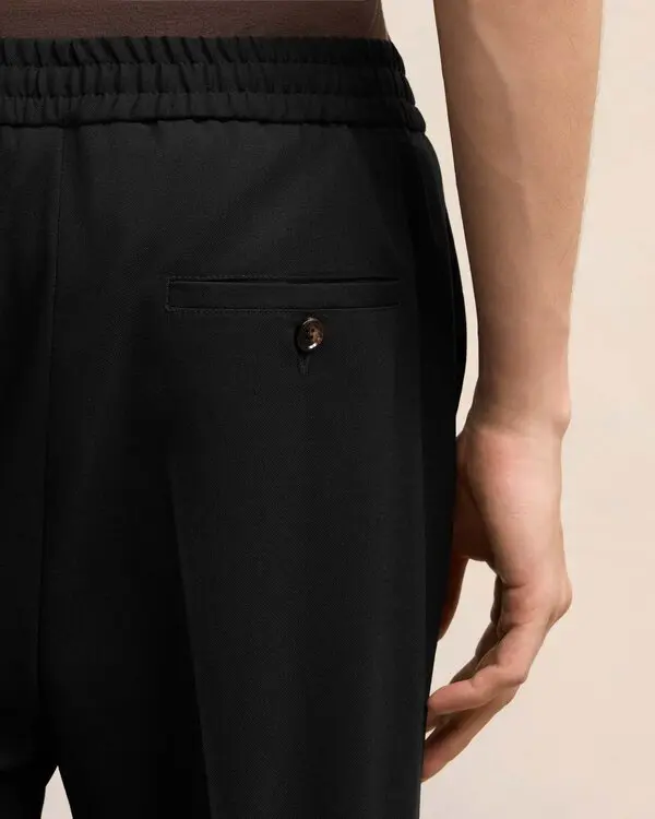 Ami Tailored Straight-leg Pants - Black